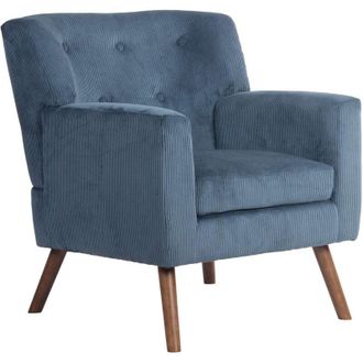Clp Fauteuil Kioni Cord Bleu