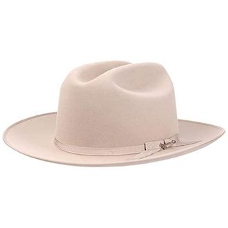 Stetson Chapeau Open Road 5X SuperX Homme - Made in USA de Feutre Poil Printemps-ete Printemps Ete Automne Hiver - 56 cm Beige Clair