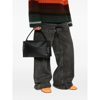 J.W.Anderson Calf Leather Cut-Out Top Handle Bag - Black