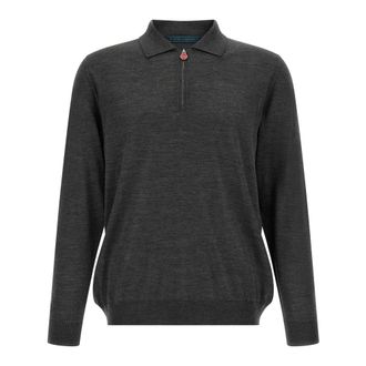 Kiton Langarm-Poloshirt - - Knitwear - Herren - Grau - 2XL
