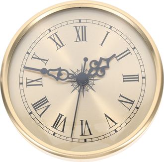 SOLUSTRE Silent Quarzuhr mit R&ouml;mischen Ziffern Leises Uhrwerk Eingebetteter Metallrahmen Minimalistisches Design f&uuml;r DIY Uhren und Ersatz Alter Uhrwerke Elegan