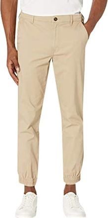 Amazon Essentials Herren Chino-Jogginghose mit schmaler Passform, Khakibraun, L