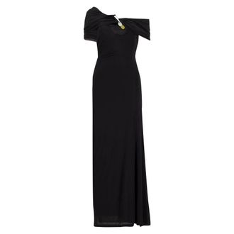 CHRISTOPHER ESBER Schwarzes Kleid mit Drapierung und asymmetrischem Design - - Dresses - Damen - Schwarzk - S