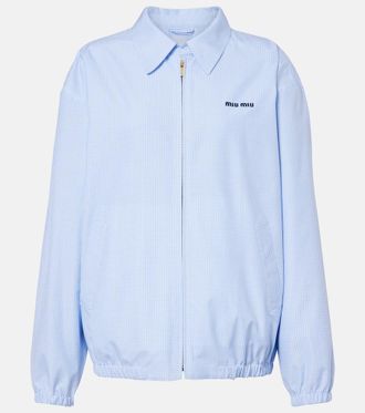 Miu Miu Blouson en coton &agrave; logo
