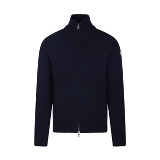Moncler Rei&szlig;verschluss-Strickjacke - - Knitwear - Herren - Blau - L