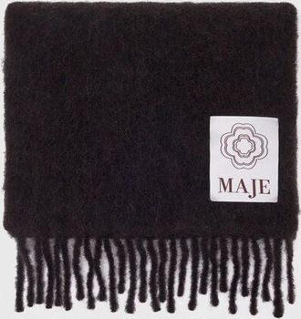 Maje Schal Aus Alpaka-mix - Dunkelbraun - Maje