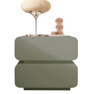 Generic Nachttisch Couchtisch mit 2 Schubladen Mit Stauraumfunktion Modern for Schlafzimmer, Wohnzimmer Couchtisch for Sofa, zeitgenössischer Luxusstil Mehrer