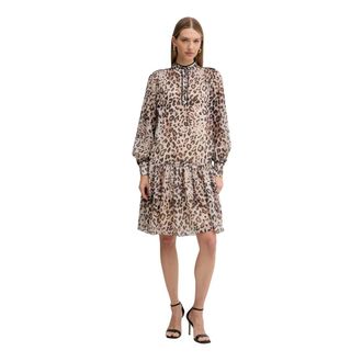 Fracomina Robe Courte Imprim&eacute; Animal - Femme - Robes - Multicolore - Taille: 36 FR