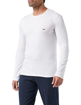 Emporio Armani Underwear T-Shirt Basique en Coton Stretch pour Homme, Blanc, Taille XXL