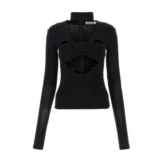AMBUSH Cut-Out High-Neck Top - - Knitwear - Damen - Schwarzk - XS