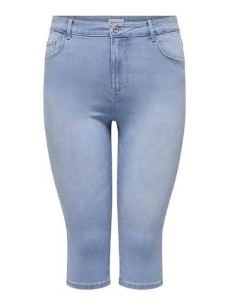 Only Carmakoma Femme Caraugusta Hw SK Knickers DNM Bj13333 Short en Jean, Light Blue Denim, 54 EU
