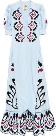 Farm Rio Farm Rio, Femme, Robes, Bleu, Taille: 36 FR Maxi Dress