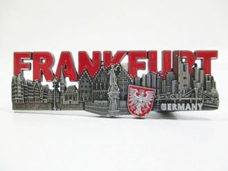 Generic Frankfurt Magnet Metall Souvenir Germany Römer Skyline Banken Big Letter
