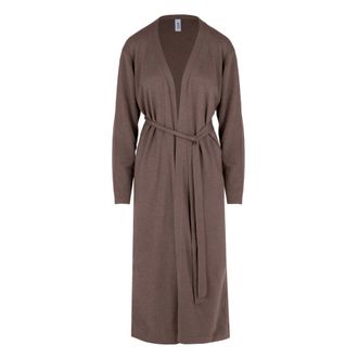 Bomboogie Femme, Pulls, Brun, Taille: 40 FR Cardigan en m&eacute;lange de m&eacute;rinos avec ceinture amovible