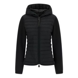 Moncler Femme, Vestes, Noir, Taille: 36 FR Cardigan Rembourr&eacute; Zipp&eacute;