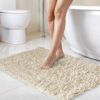 Emma Barclay 2-teiliges Badezimmermatten-Set, 100% Baumwolle, Loop, Twist, cremefarben, Einheitsgr&ouml;&szlig;e