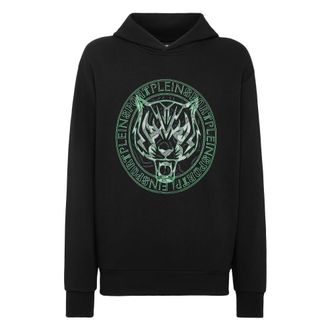 Plein Sport Hoodie Sweatshirt Tiger - - Sport - Herren - Schwarzk - XS
