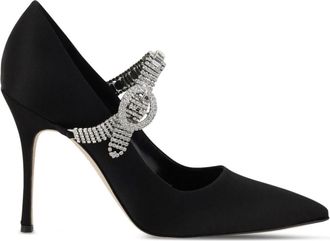 Manolo Blahnik escarpins à ornements - Noir