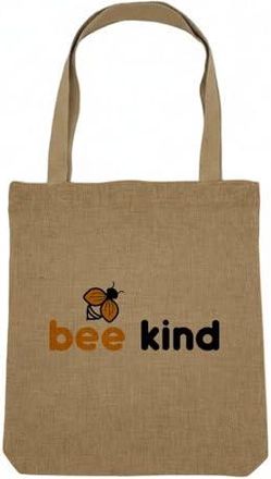 Fabulous Sac Shopping Tote Bag Aspect Lin - Bee Kind &Eacute;cologie Environnement Bio Diversit&eacute; - Sac de Courses Toile Epaisse 360g Beige Naturel Cabas Port&eacute; Epaule 