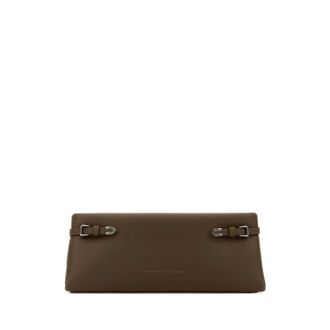 Brunello Cucinelli Femme, Sacs, Brun, Taille: ONE Size Mud Leather Clutch