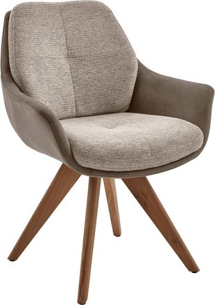Valnatura Armlehnstuhl, Taupe, Eiche, Holz, Textil, Wildeiche, massiv, Stativgestell, 62x83.5x65 cm, Stoffauswahl, Typenauswahl, Gestellauswahl, Esszimmer, Stüh
