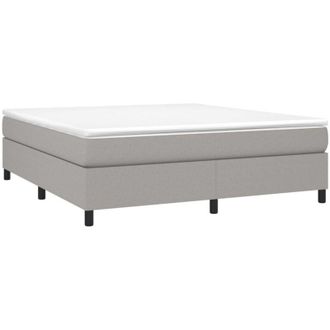vidaXL Boxspringbettgestell Hellgrau 160x200 cm Stoff vidaXL
