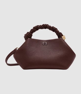 Ganni Sac Small Bou Grained Chicory Coffee