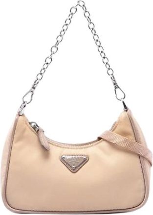 Prada Sac bandouli&egrave;re Pre-owned - Femme - Pre-owned - Beige - Taille: ONE Size