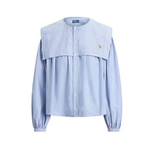 Polo Ralph Lauren Femme, Blouses et Chemises, Bleu, Taille: 36 FR Big Collar Shirt