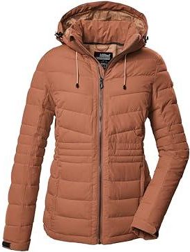 Killtec Kow 10 WMN Qltd Jckt matelassée avec Capuche Amovible et Veste Fonctionnelle imperméable, Abricot foncé, 48 Femmes