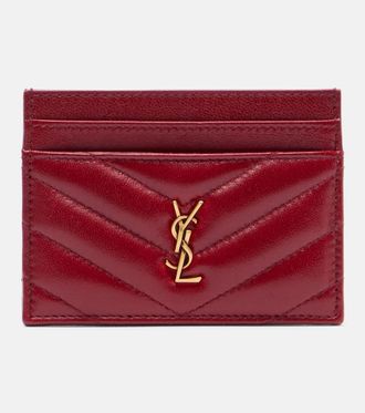 Saint Laurent Porte-cartes Cassandre en cuir matelassé