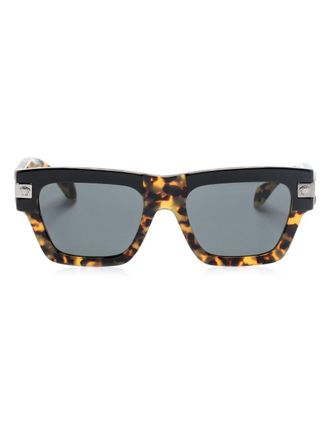 Versace lunettes de soleil Medusa à monture carrée - Noir