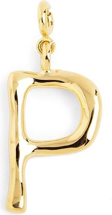Singularu Letter XL Charm. Messing mit 18 Kt Vergoldeter Beschichtung. Schmuck für Damen. Buchstabe P