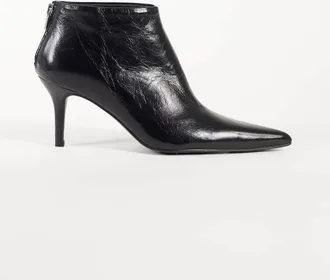Asos River Stiefelette aus Premiumleder mit spitzer Spitze und Absatz in Schwarz