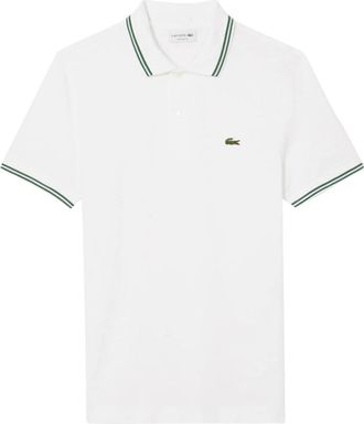 Lacoste Homme, Tops, Blanc, Taille: XL Polo L.12.12 Coupe Droite D&eacute;tails Contrast&eacute;s