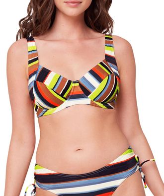 Triumph Damen Summer Mix & Match W 01 pt Bikini top, Blue - Dark Combination, 38B