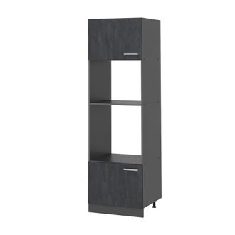 Vicco Mikrowellenschrank R-Line, Schwarz Beton, 60 cm