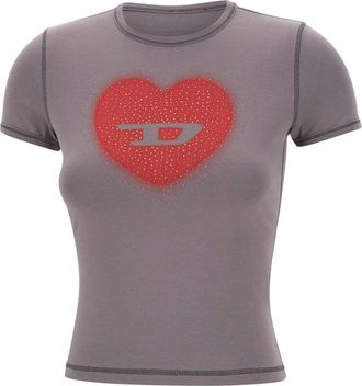 Diesel Femme, Tops, Gris, Taille: 36 FR T-Chemises