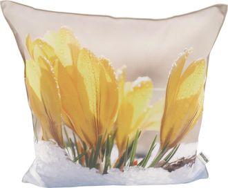 CB Home & Style Outdoor Garten Kissen Wasserabweisend 45 x 45 cm Weihnachten Winter (Krokusgelb)