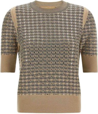 Ermanno Scervino Pull Col Rond - Beige