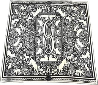 Goyard Pre-owned Soie foulards - Femme - Pre-owned - Noir - Taille: ONE Size