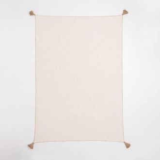 Sklum Decke aus Baumwolle Paraiba Gardenia Wei&szlig;