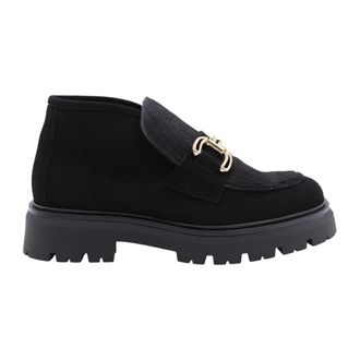 &Egrave; Mia Klassische Leder Mokassin Schuhe - - Shoes - Damen - Schwarzk - 36 EU
