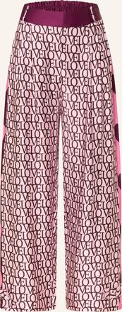 Miss Goodlife Miss Goodlife Satinhose Love Mit Galonstreifen rosa