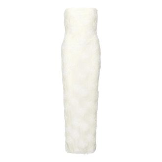 Rotate Flower Mesh Maxi Dress - - Dresses - Damen - Wei&szlig; - XS