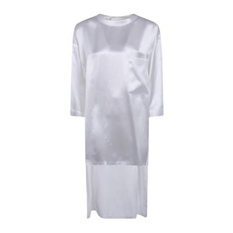 Darkpark Tara Satin Asymmetrisches Hemd - - Dresses - Damen - Wei&szlig; - S