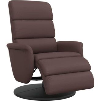 vidaXL Relaxsessel mit Fu&szlig;teil Braun Kunstleder Vidaxl