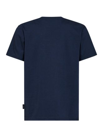 Hev&ograve; Mens T-Shirt Mulino Blue Cotton Jersey T-Shirts And Polos