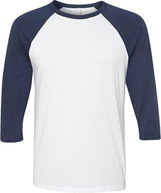 Bella + Canvas T-shirt de baseball mixte à manches 3/4 - - Medium