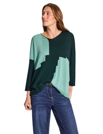 Cecil Damen B302828 Oversize-Pullover, fir Green, Medium